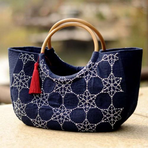 Sashiko pattern – Hemp Leaf (Asa-no-ha) - Affordable Kind Craft