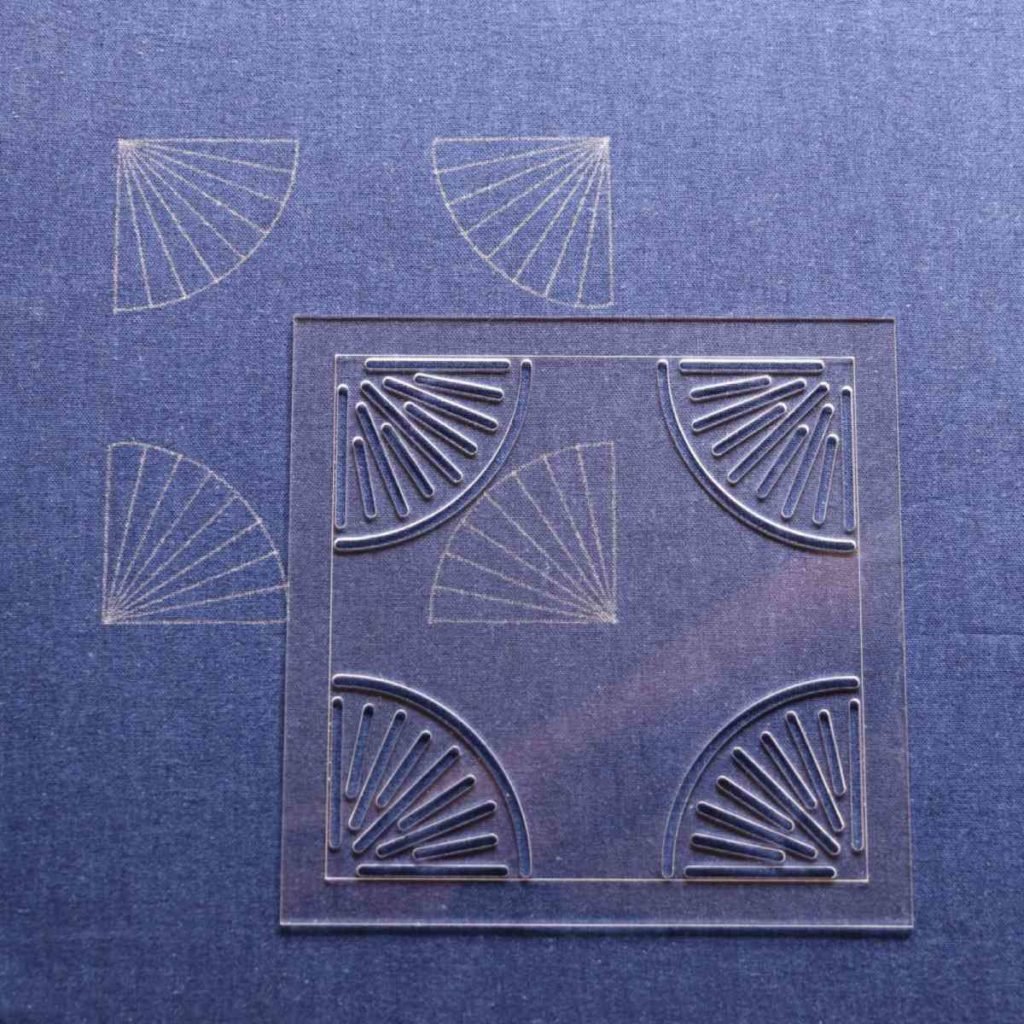 Sashiko Template “Diamond Wave” - Affordable Kind Craft