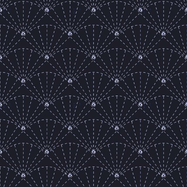 Traditional Sashiko Template Fan - Affordable Kind Craft